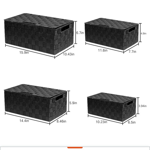 Storage & Organization | New Black Storage Boxes 3 As Shown In Last ...